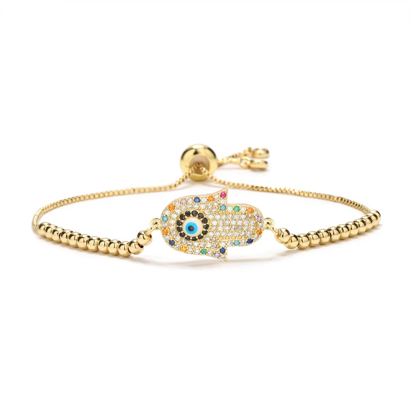 Multicolor-Cubic-Zirconia-Crystal-Hamsa-Hand-Evil-Eye-Lucky-Cham ...