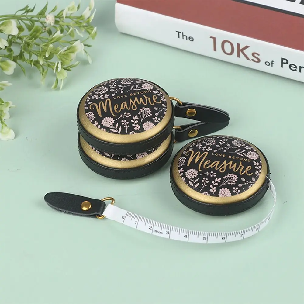 1PC 1.5m Portable Retractable Vintage PU Leather Mini Tape Nostalgia ...