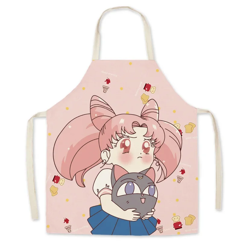 Cartoon Japanese Anime Girl Print Kitchen Apron Chef Cooking ...