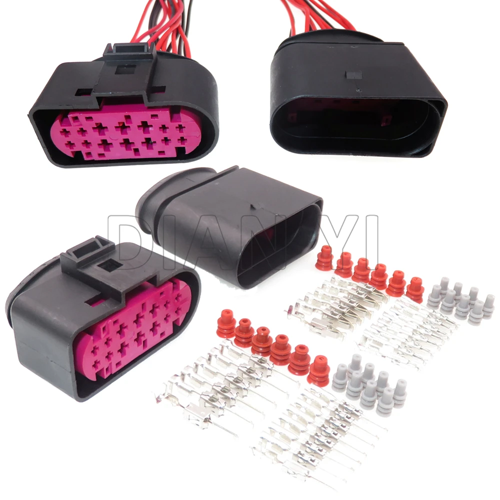 1-Set-14-Way-Starter-1J0973737-1J0973837-Car-LED-Headlights-Hybrid ...