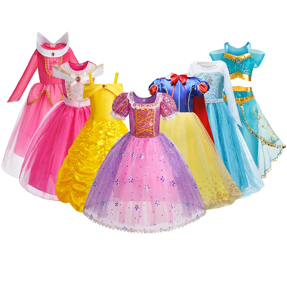 Children-Princess-Dress-Little-Girls-Rapunzel-Purple-Dress-Snow-White ...