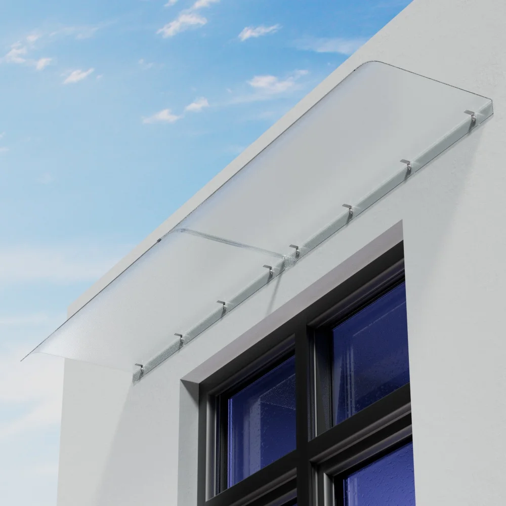 【Breeins】Modern frosted Transparent Bracket-free Invisible Awning ...