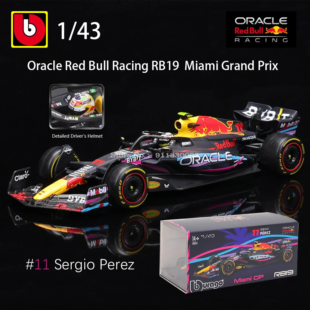 Bburago-Red-Bull-Racing-Alloy-Car-Model-Toy-F1-RB19-Miami-GP-1 ...
