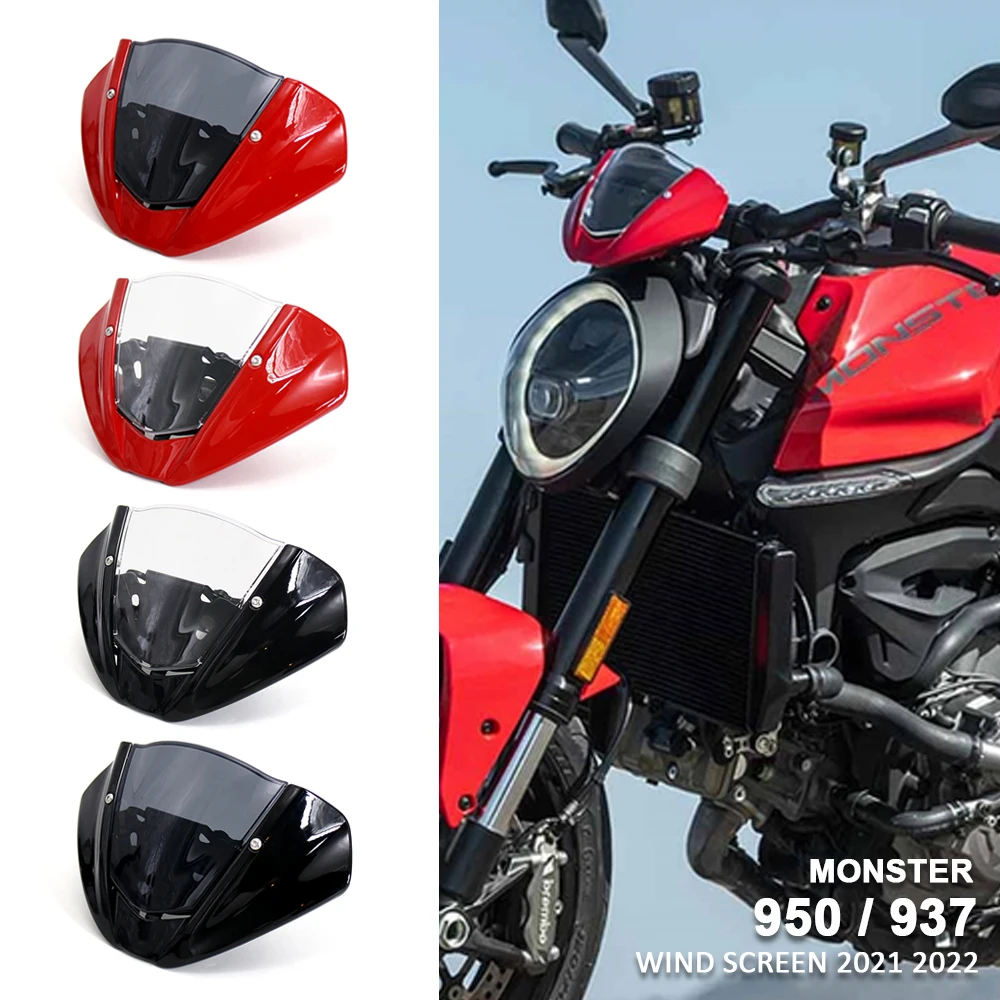 For-Ducati-Monster-950-MONSTER-937-2021-2022-Windscreen-Windshield-Wind ...