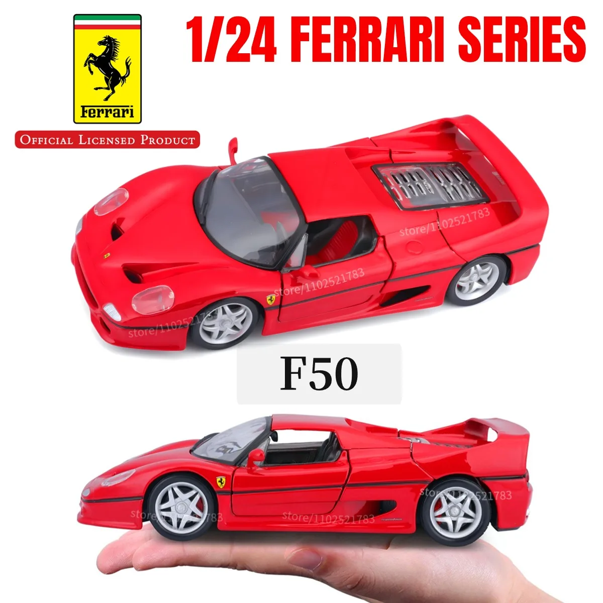 Bburago-Ferrari-F50-Replica-Scale-Car-Model-458-488-Enzo-Italia ...