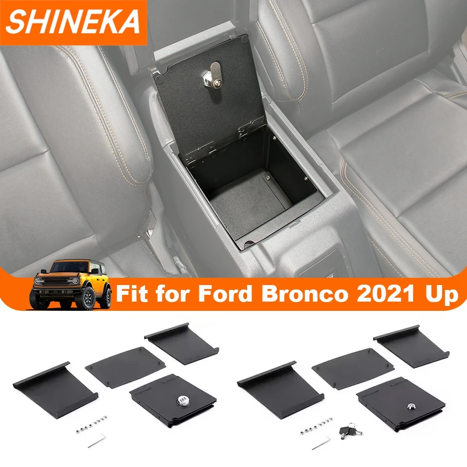 SHINEKA-Car-Center-Console-Armrest-Vault-Organizer-Tray-Safe-Box-With ...