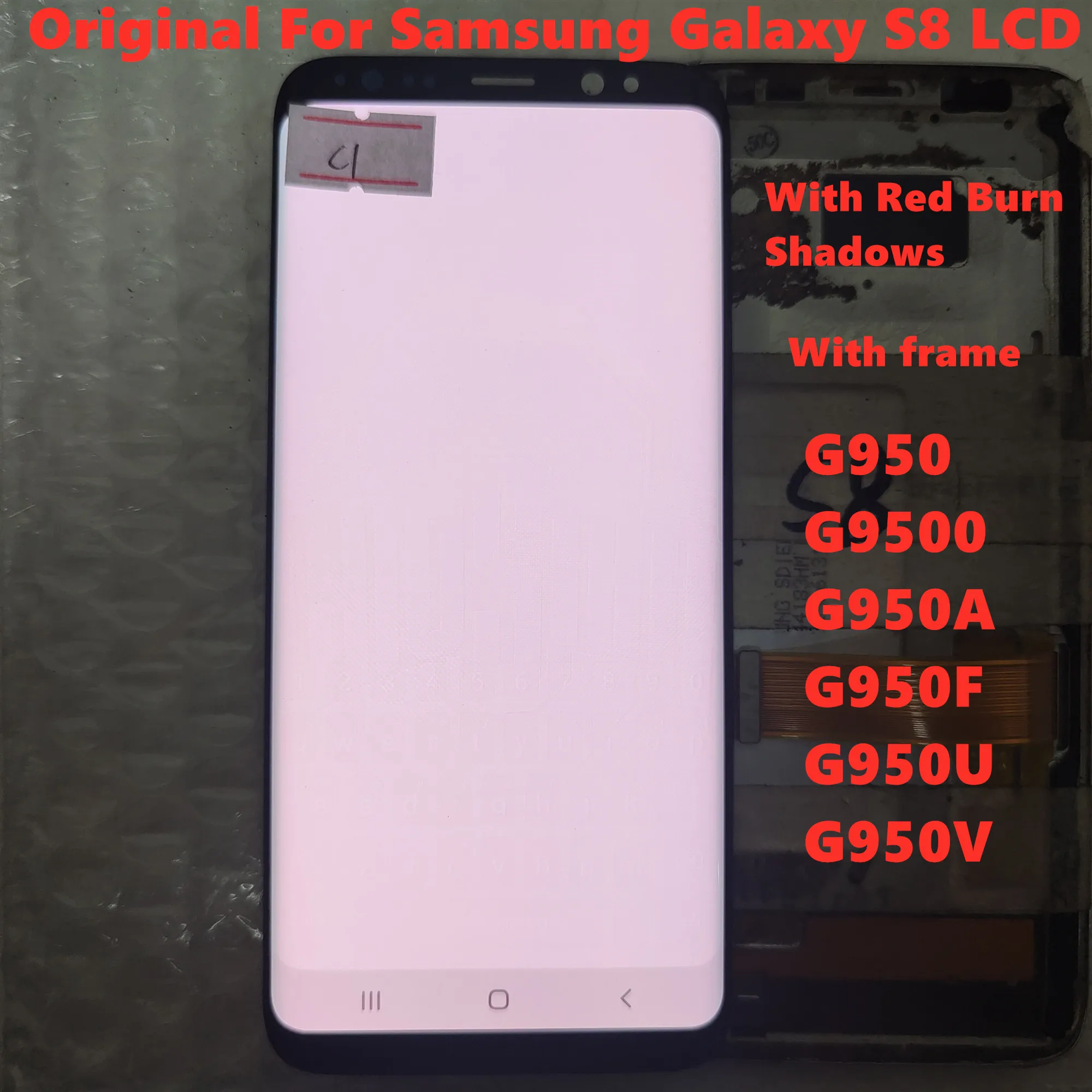 Original For Samsung Galaxy S8 LCD With frame SUPER AMOLED S8 G950 ...