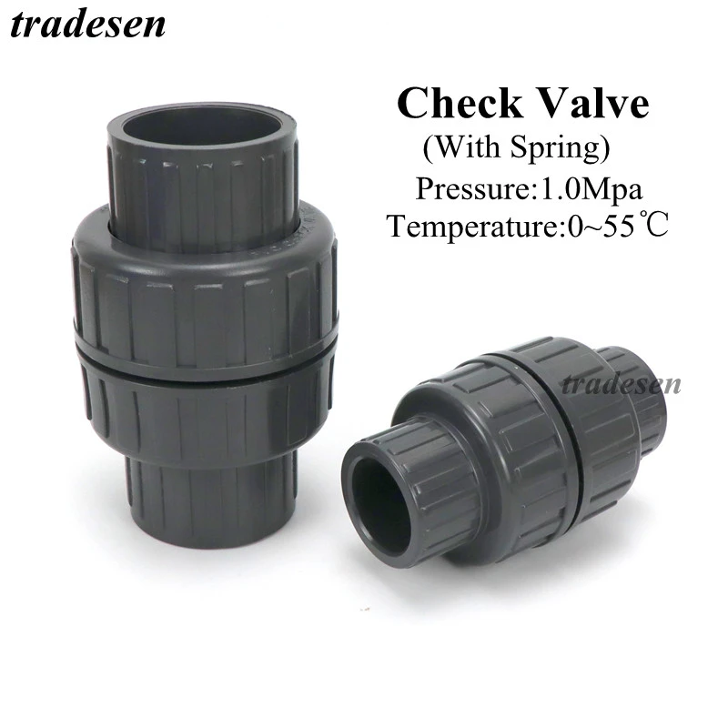 I.D32 63mm PVC Check Valve One Way Non Return Valve UPVC Pipe Fitting ...