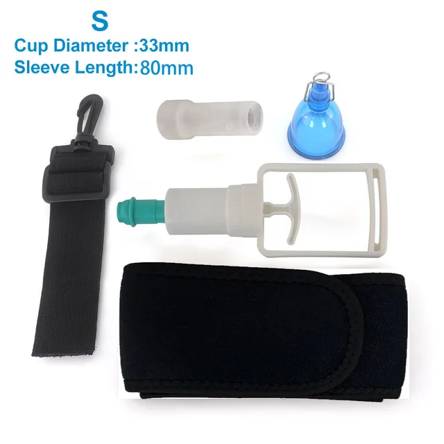 Masculino pênis extensor vácuo copo conjunto glans extensão silicone ...