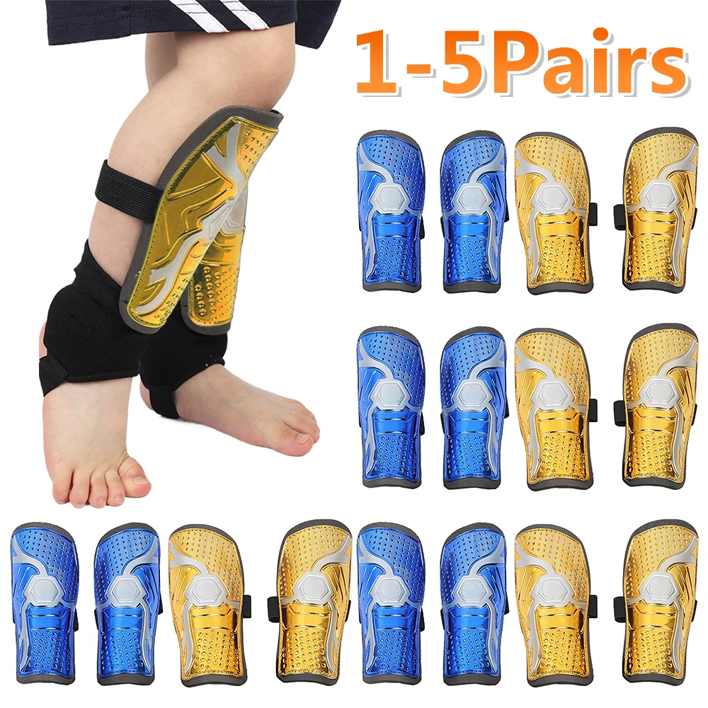 1-5Pair-Soccer-Shin-Guards-with-Adjustable-Strap-Football-Protectors ...