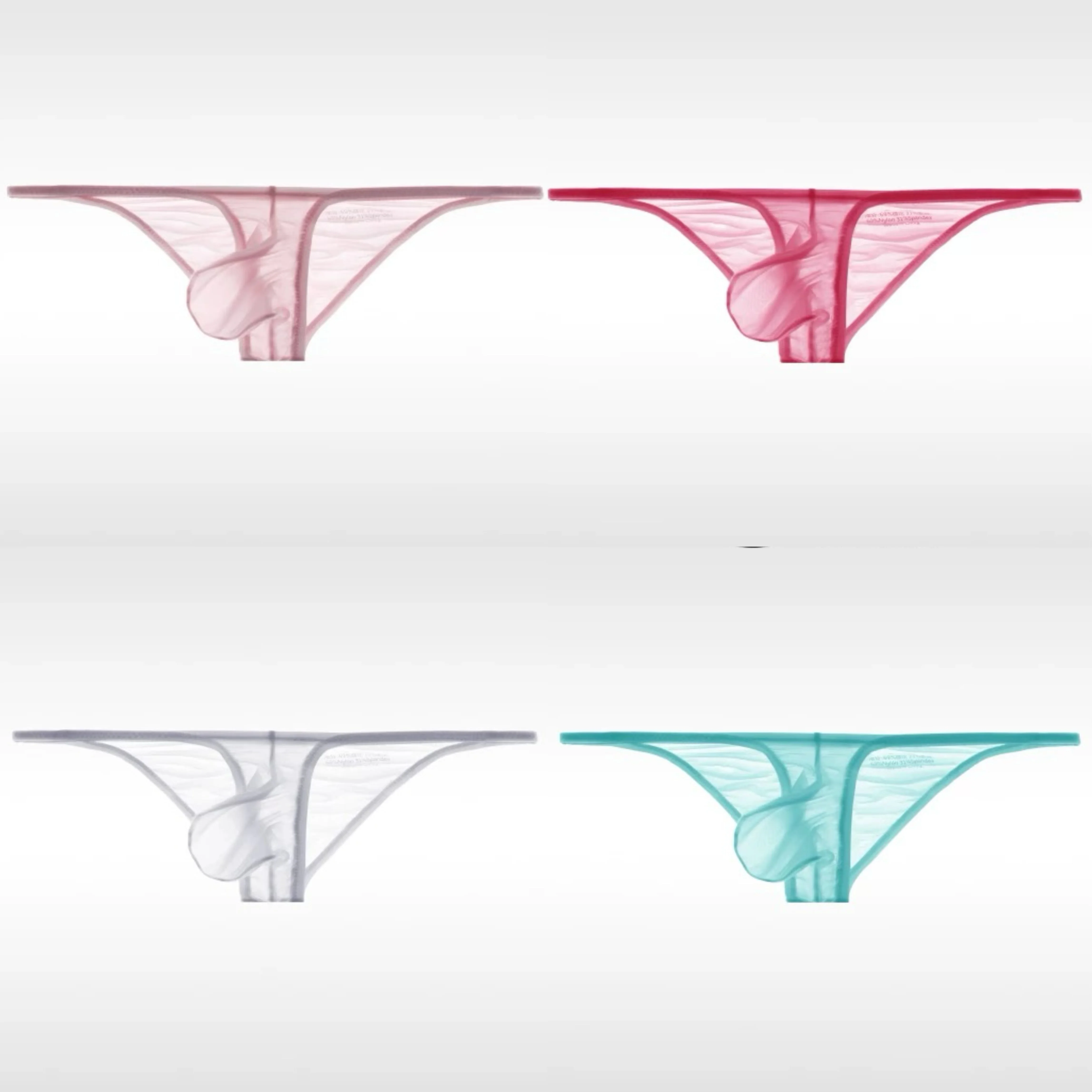 Underwear men's briefs low waisted ultra-thin ice silk 50g fully ...