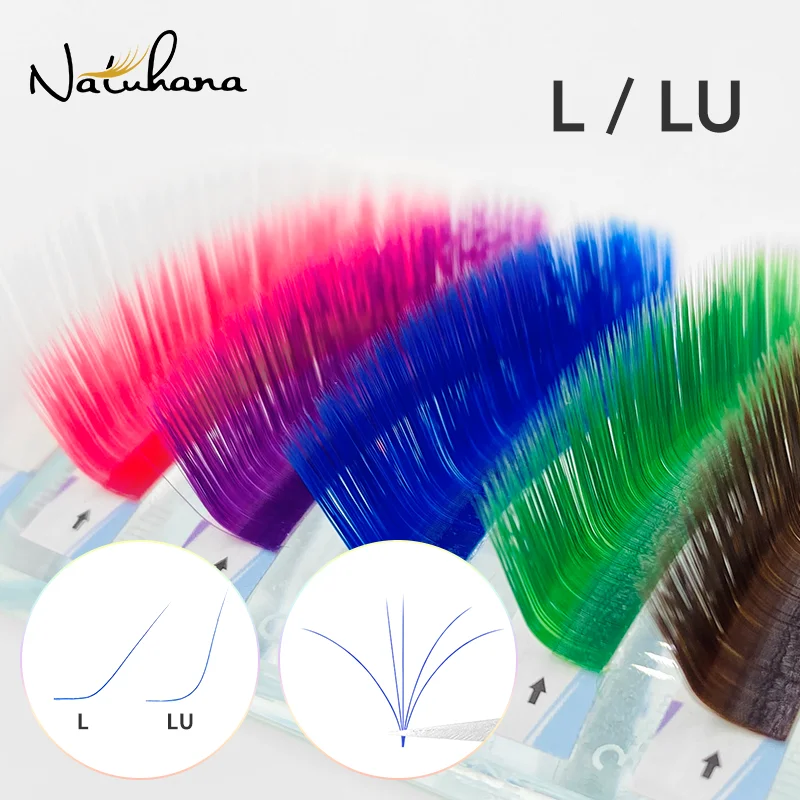 NATUHANA-Easy-Fan-Lashes-Colored-L-LU-M-Curl-False-Eyelash-Extension ...