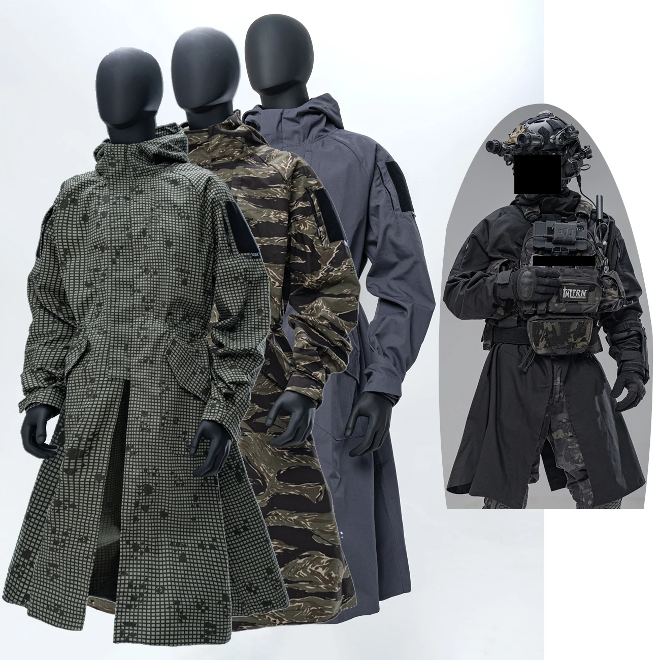 Combat robe loose jacket windbreaker Coat Commuter Outdoor Camouflage ...