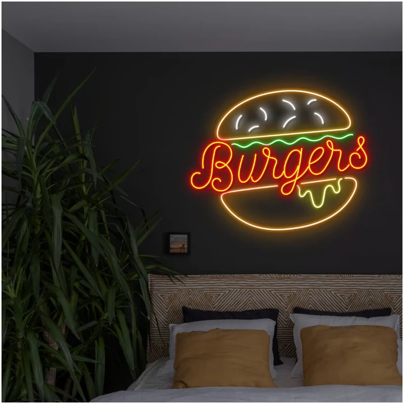 Neon Signs Now Serving Dinner