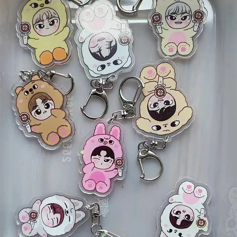 Fashion-Anime-Keychain-Women-Men-Key-Chain-Cartoon-Double-Sided-Pendant ...