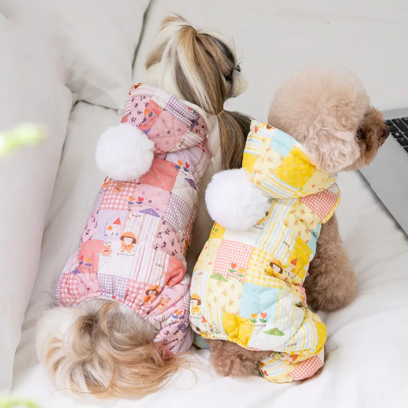 Warm-Pet-Clothing-Winter-Small-Dog-Clothes-Jumpsuit-Hooded-Coat-Jacket ...