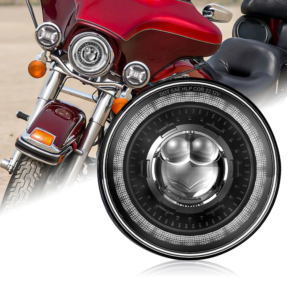 Universal Motorcycle 7 Inch Led Headlight For Harley Touring Yamaha ...