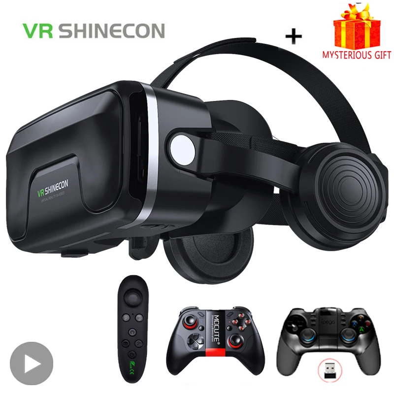 Shinecon Viar 3D Virtual Reality VR Glasses Headset Devices Helmet Lenses Goggles Smart For ...