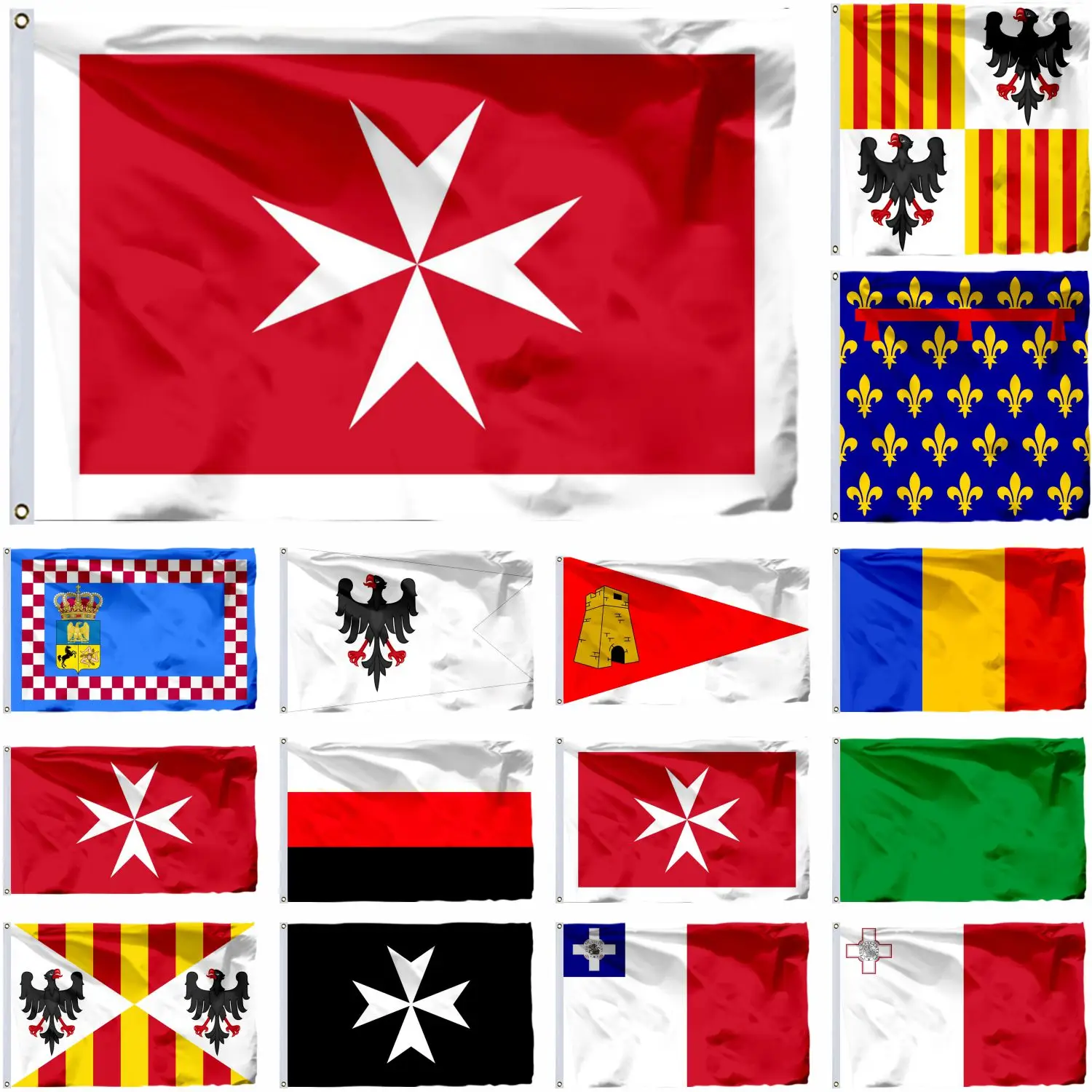 Malta-Civil-Ensign-Flag-Parthenopaean-Republic-and-Sicily-3X5FT ...