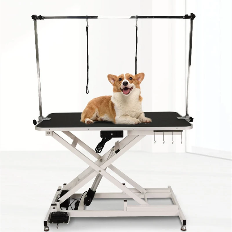 Electric lift pet grooming table cat and dog bathing grooming table PVC ...