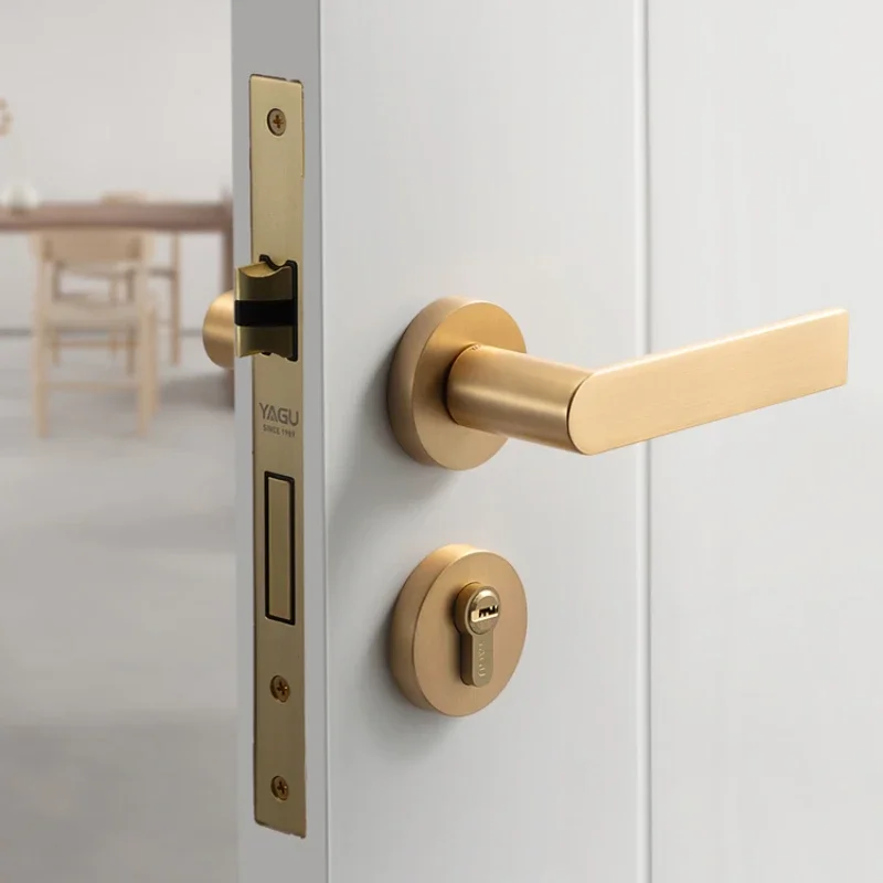 Interior-door-lock-bedroom-magnetic-suction-door-handle-silent-and ...