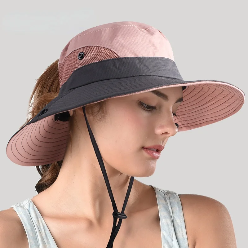 Sombreros de sol Safari para mujer, gorro de ala ancha con protección ...