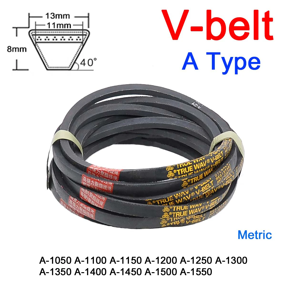1Pc A Type V-belt Pitch Length 1050 1100 1150 1200 1250 1300 1350 1400 ...