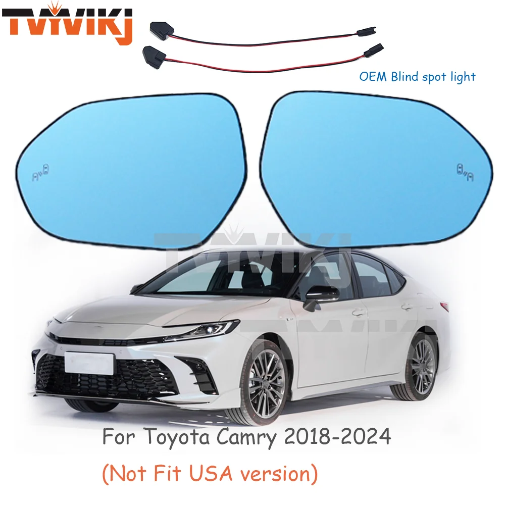 1-pair-Side-Rearview-Mirror-Blue-Glass-Lens-with-blind-spot-light-For ...