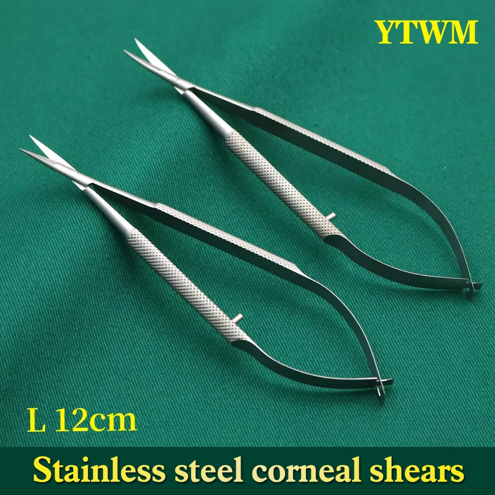12 Cm Curved Tip Micro Corneal Scissors Stainless Steel Ophthalmic ...