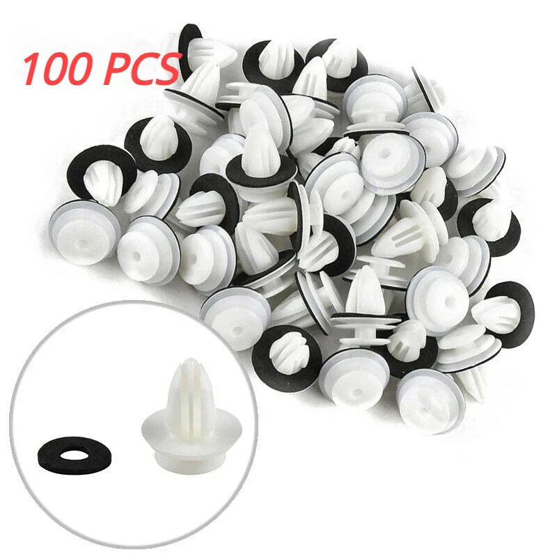 100 Pcs Fastener Clips for Toyota Vehicle Body Thrust Retainer Bumper ...