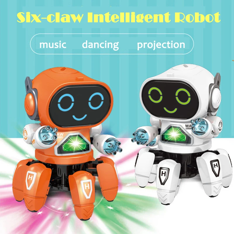 6 Claw Robot | Robot Toys | Vocal Toys - Music 6 Robot Lights Toys ...