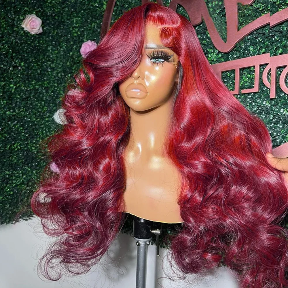 99J-Burgundy-13x6-HD-Lace-Front-Wig-Body-Wave-Red-Colored-Human-Hair ...