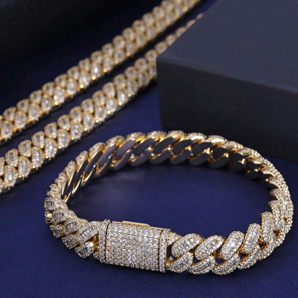 12MM-Cuban-Link-Chain-Bracelet-for-Men-Women-Zircon-Paved-Iced-Out ...