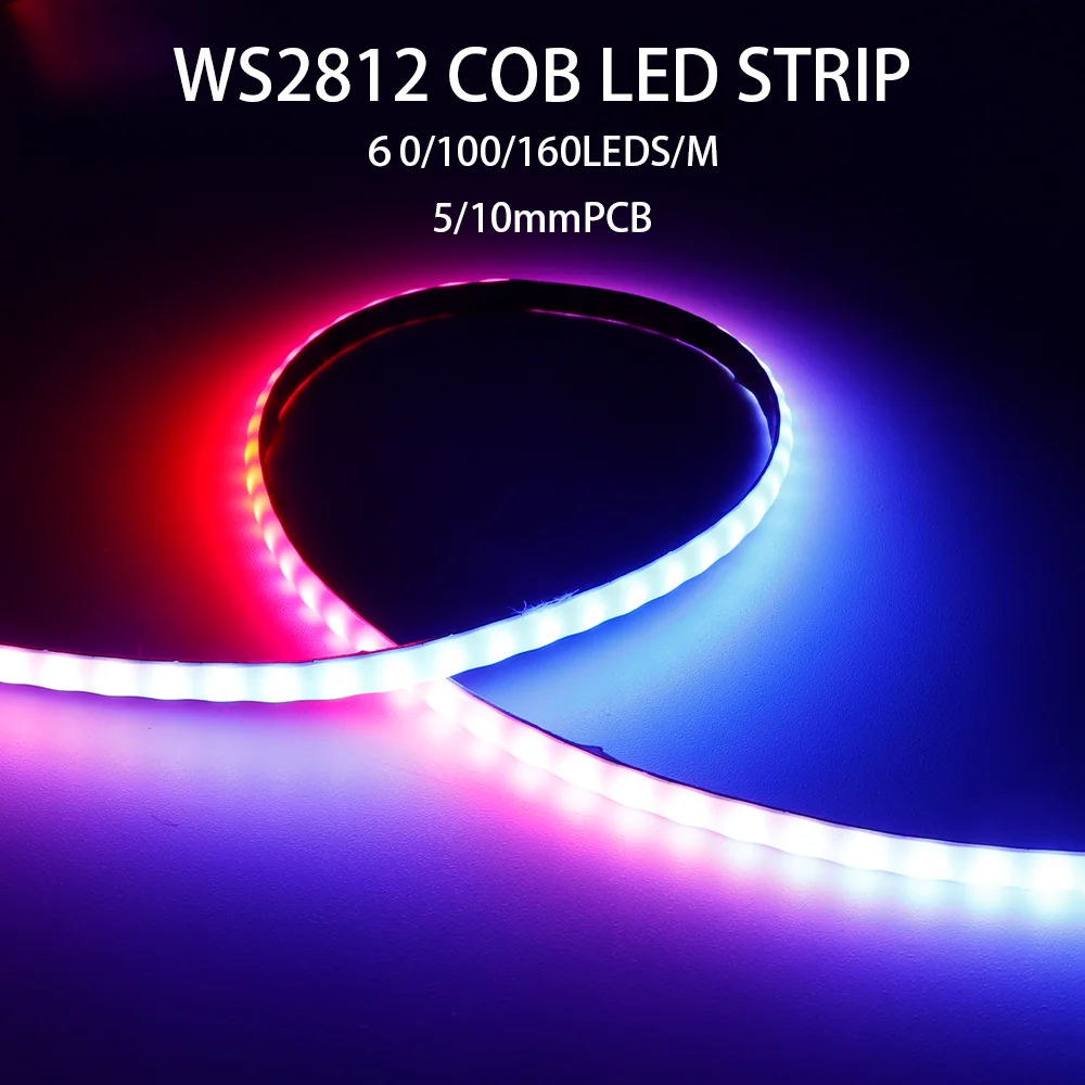 COB-LED-Lights-WS2812B-WS2812-60-100-160Leds-m-RGBIC-Smart-Dream-color ...
