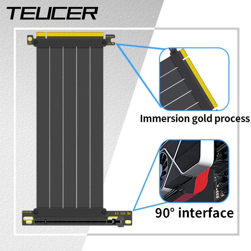 Teucer-PCI-E-Express-4-0-16X-Riser-Video-Card-Extension-Shielded ...