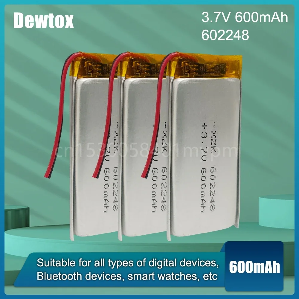 602248-3-7V-600mAh-Lithium-Polymer-Rechargeable-LiPo-Battery-for-MP4 ...