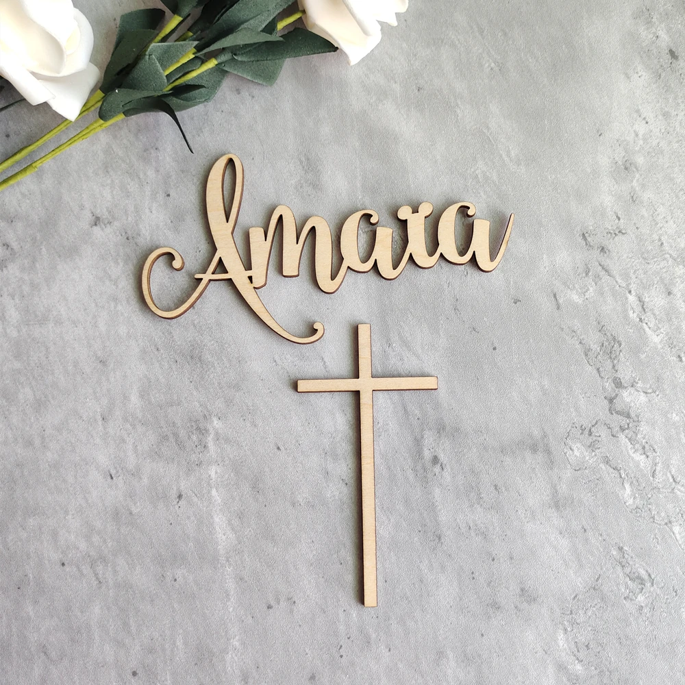 Cake Name Plate | Custom Cake Name Plaque |baptism Cake Decoration ...