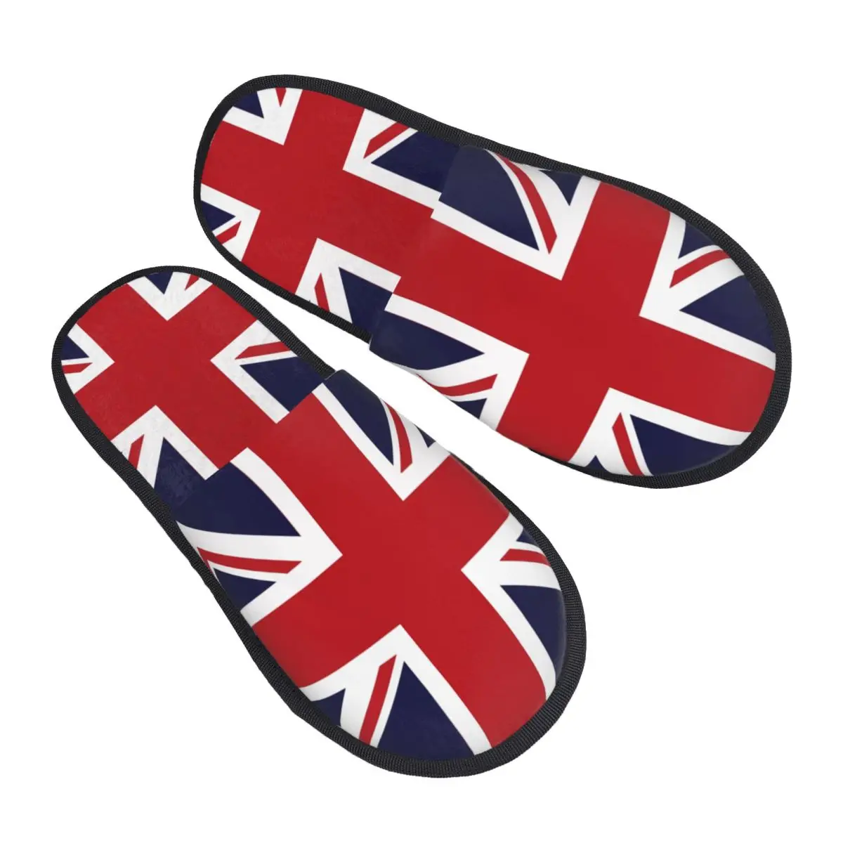 Custom Union Jack Flag Of The UK Memory Foam Slippers Women Soft Warm ...