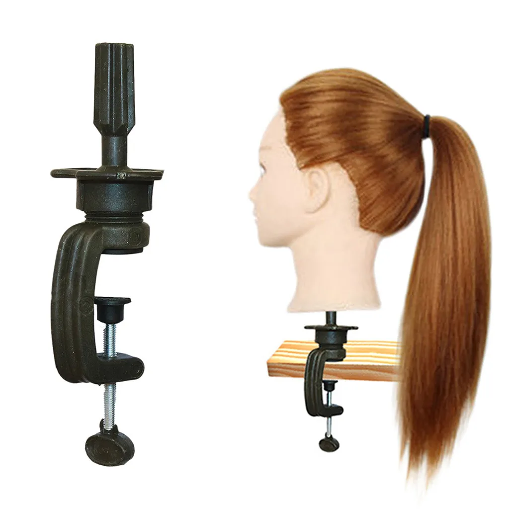 Long Hair Training Head Model Hairdressing Clamp Stand Dummy Practice ...