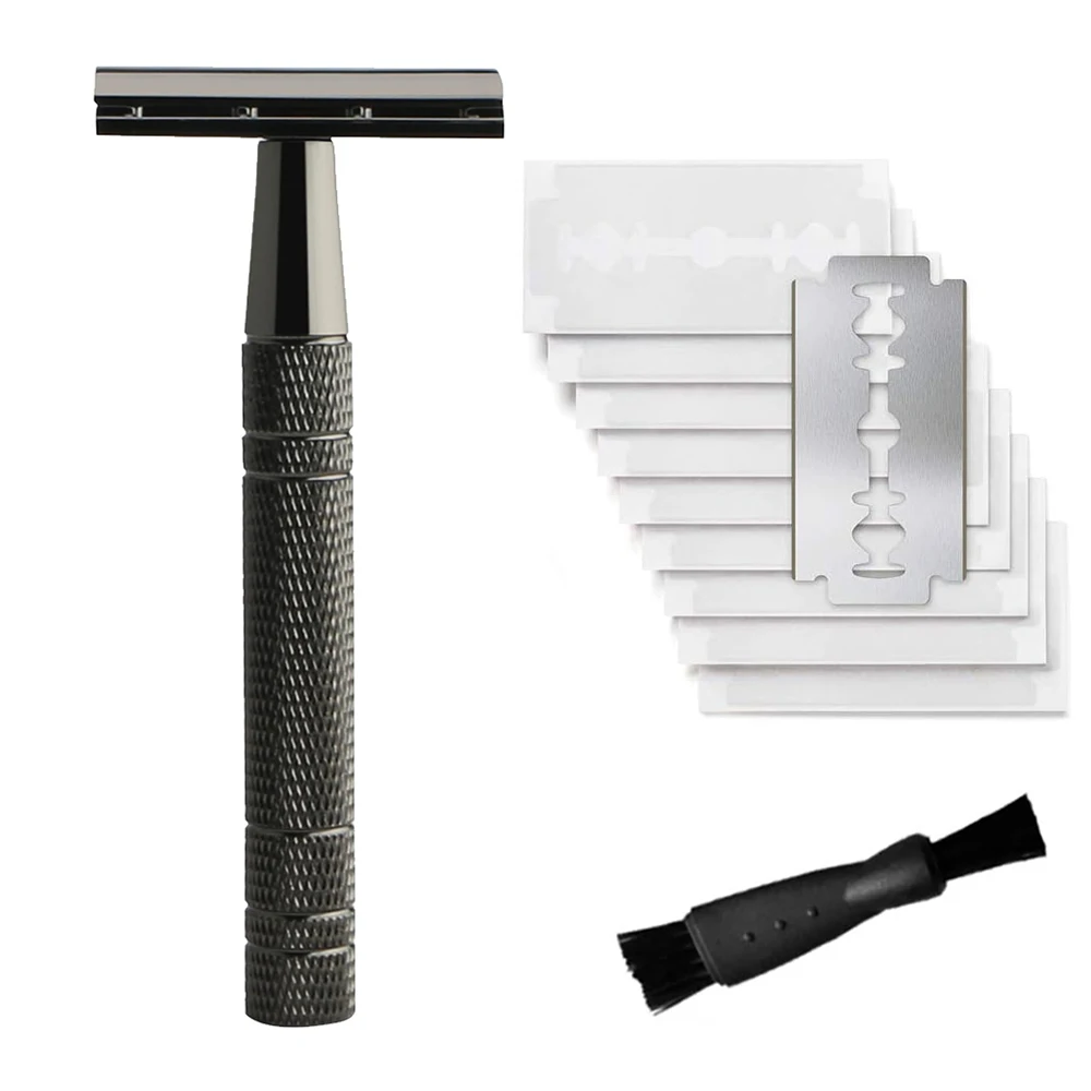 Safety-Razor-Double-Edge-Blade-Razors-for-Men-with-10-pcs-Classic ...