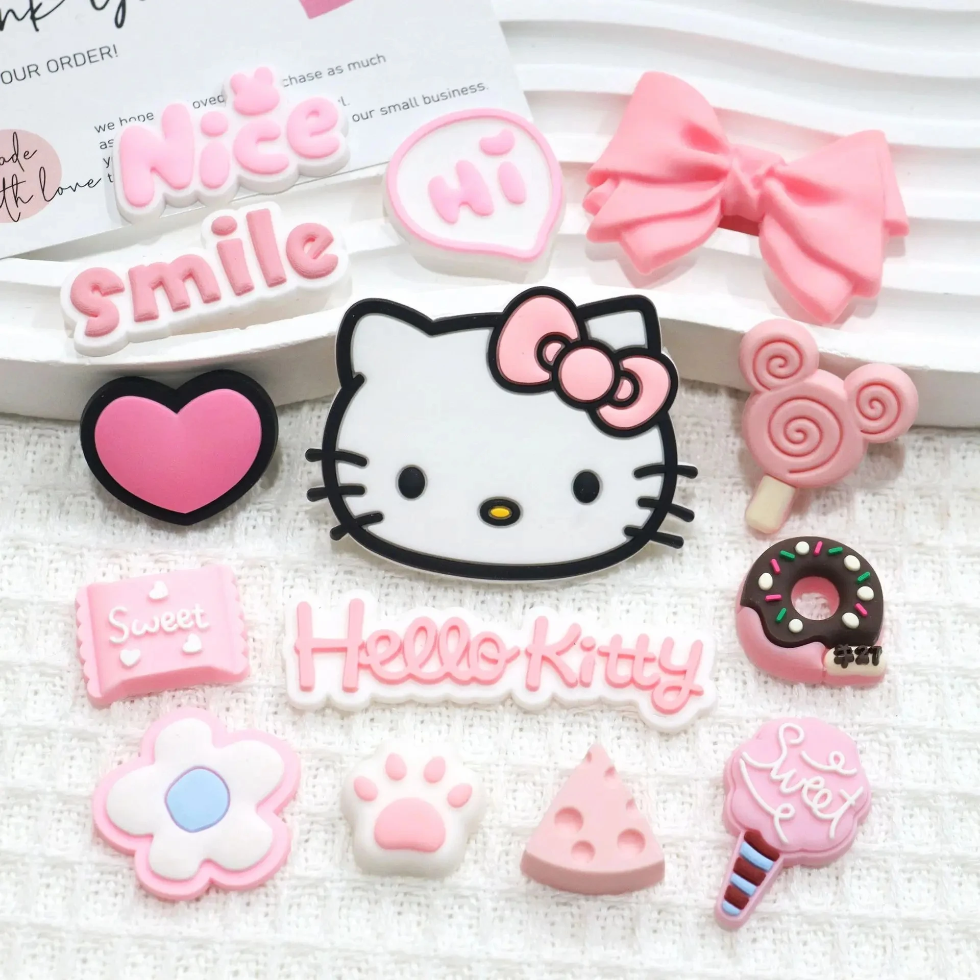 MINISO-Pink-Hello-Kitty-Charming-Shoe-Accessories-Cute-Cartoon ...