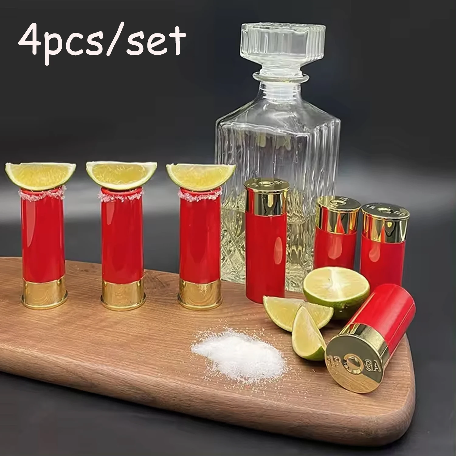 4Pcs-Set-Plastic-12-Gauge-Shell-Shotgun-Shot-Glasses-Drinking-Cup-for ...