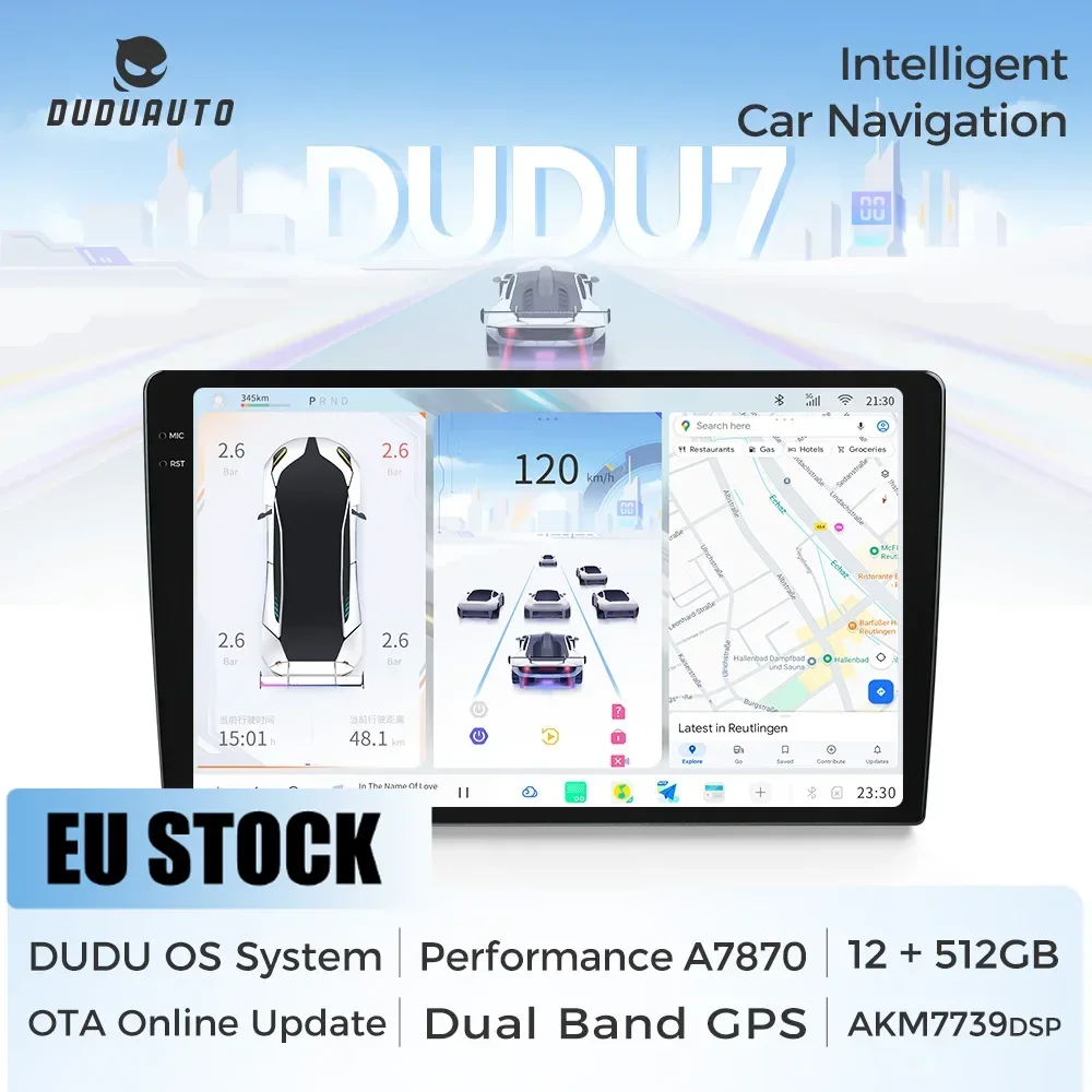 DUDUAUTO A7870 DUDU 7 OS OTA Online Android 13 2K Screen Car Radio ...