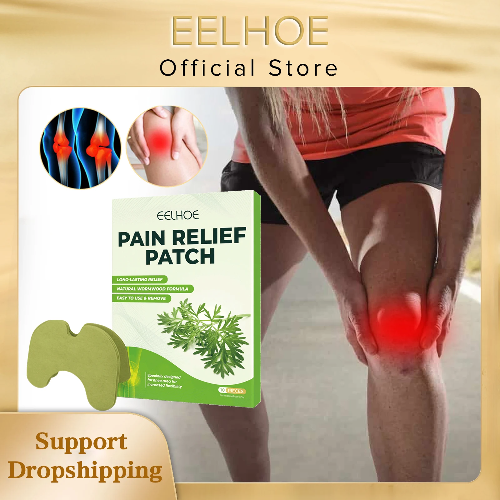 EELHOE-Knee-Pain-Plaster-Wormwood-Lumbar-Vertebra-Joint-Ache-Analgesic-Patch-Muscle-Sprain ...