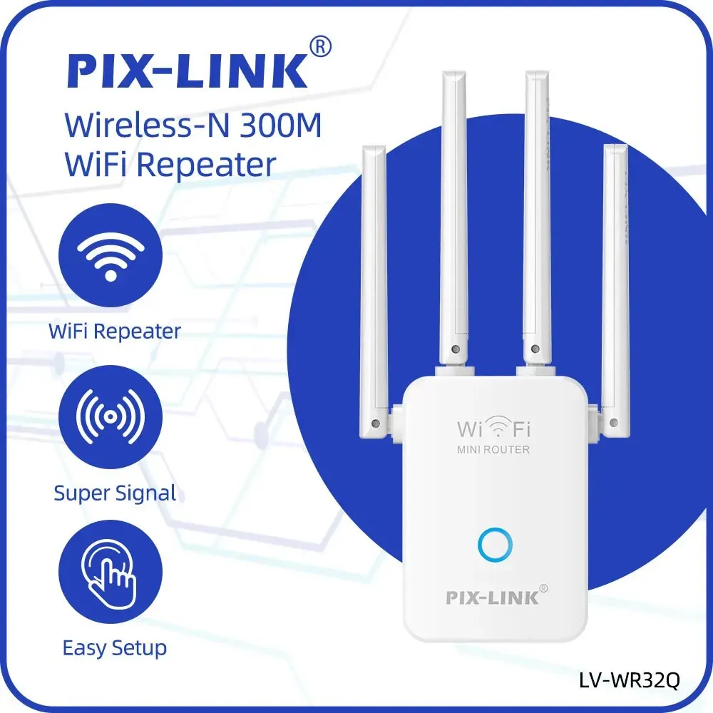 PIX-LINK-WR32Q-Wireless-Repeater-Wifi-Router-300M-Signal-Amplifier ...