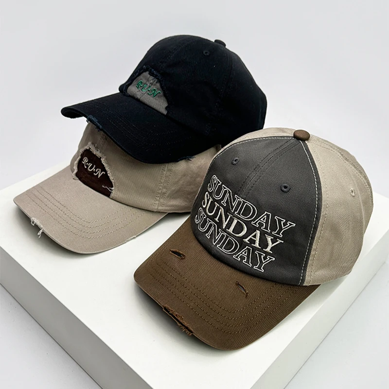 New-Men-Women-Broken-style-Letter-Embroidery-Baseball-Hats-Sunshade ...