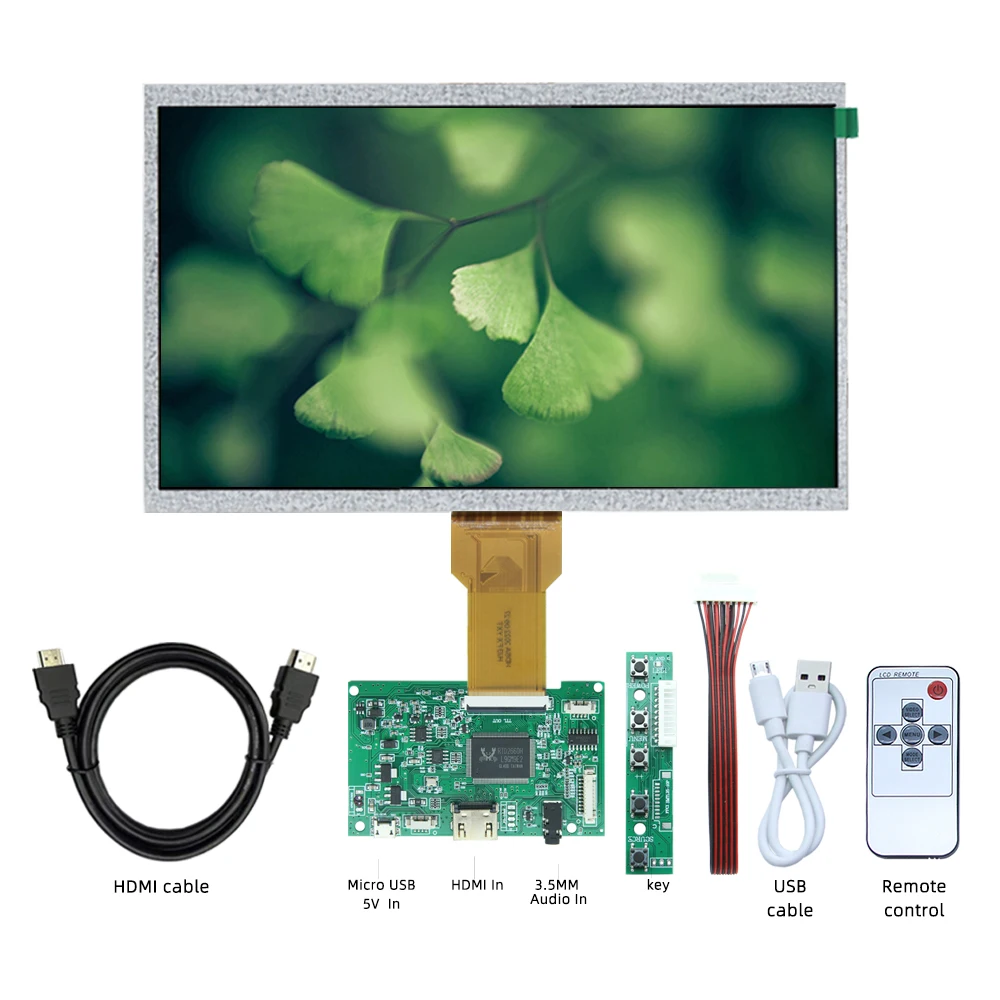 Free shipping 10.1-inch HDMI/VGA/CVBS interface display 1024*600 ...