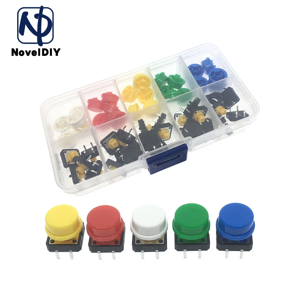 Botón de interruptor para Arduino, tapa táctil, pulsador momentáneo ...