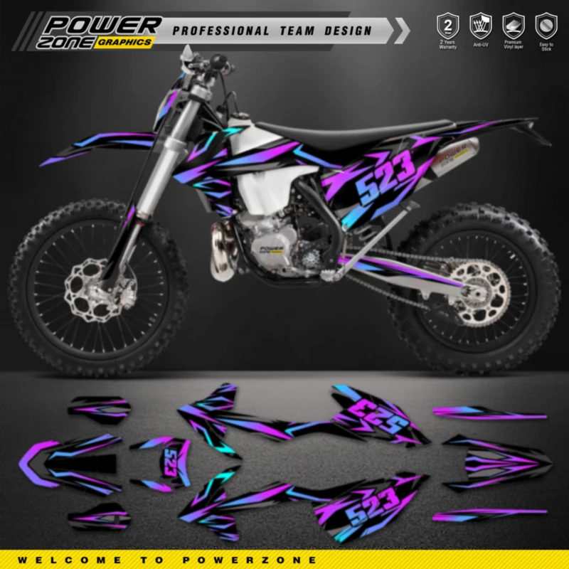 PowerZone-Custom-Team-Graphics-Backgrounds-Decals-Stickers-Kit-For-KTM ...