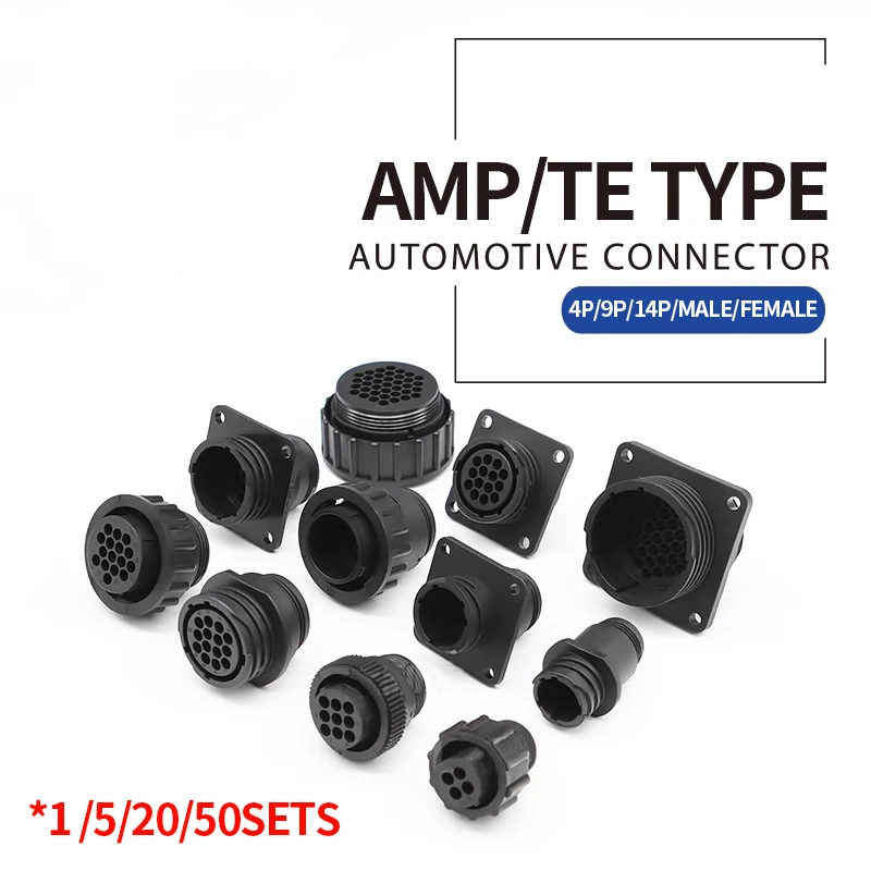 1-5set-SMT-Equipment-Signal-Connector-AMP-Type-4-9-14Pin-Black-Plastic ...